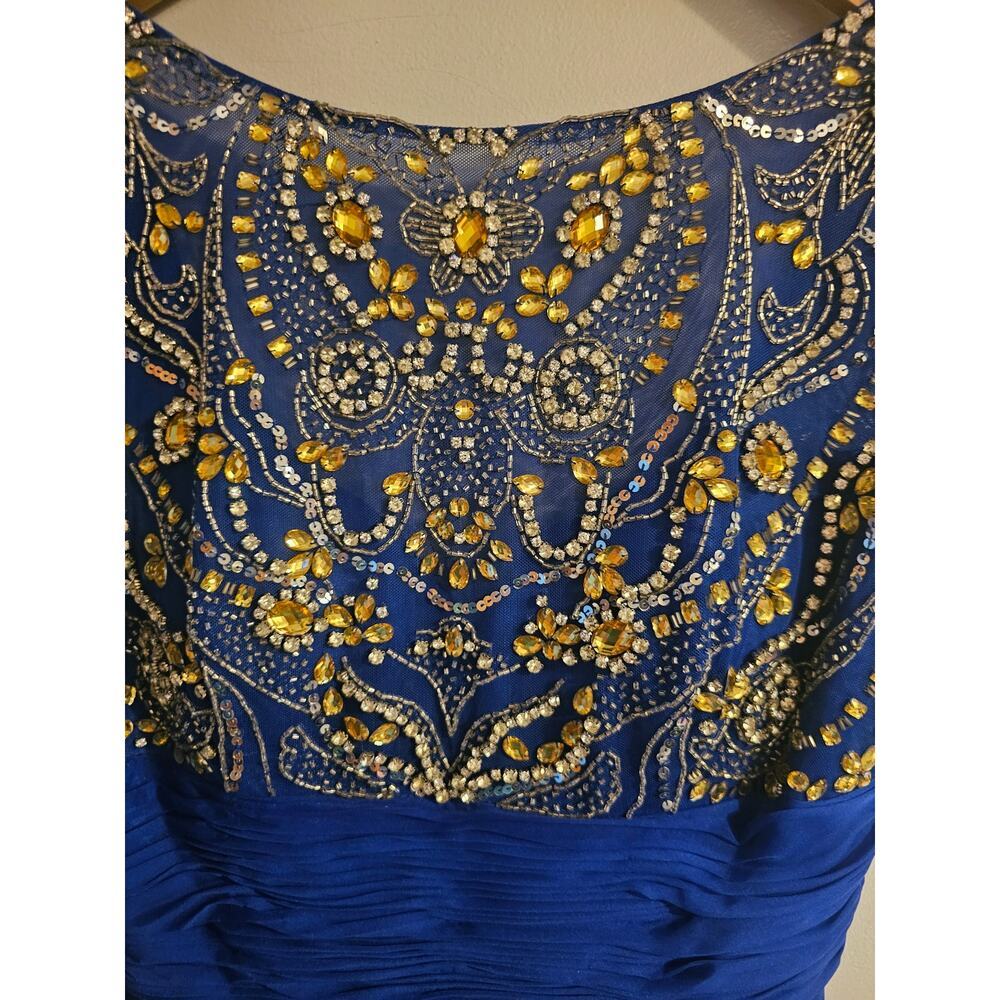 Mac Duggal Sz 12 Blue Even Gown Prom Pageant Maxi Dre… - Gem